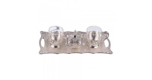 Set ceai doua persoane argintat